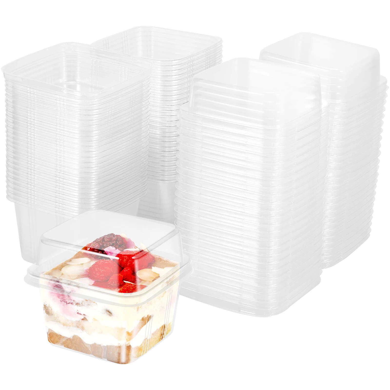 50Pcs-Plastic-Dessert-Cups-with-Lids-8oz-Reusable-Cupcake-Container ...