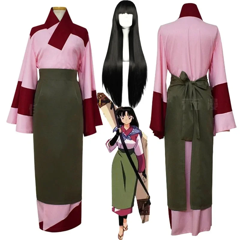 Anime-InuYasha-Sango-Kimono-Cosplay-kost-m-kad-n-k-zlar-japon-InuYasha ...