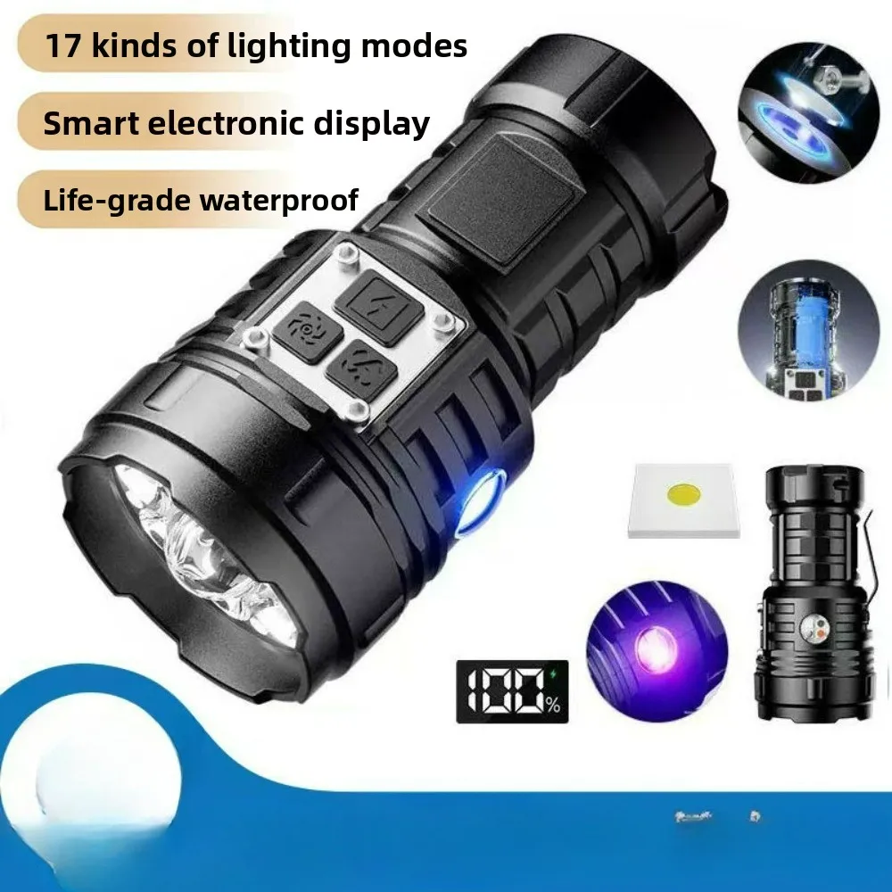 9-Lens Thumb Flashlight Multi-Functional Long-Shot with Digital Display ...