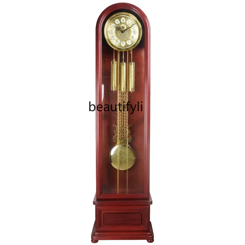 European-Style-the-Grandfather-Clock-Living-Room-Solid-Wood-Mechanical ...