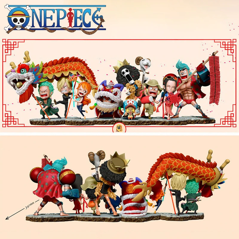 원피스 GK 드래곤 사자춤 애니메이션 피규어, Q 버전 만화 조각상, PVC 액션 피규어, 수집용 모델 장난감 인형, 6.5 14cm| | - AliExpress