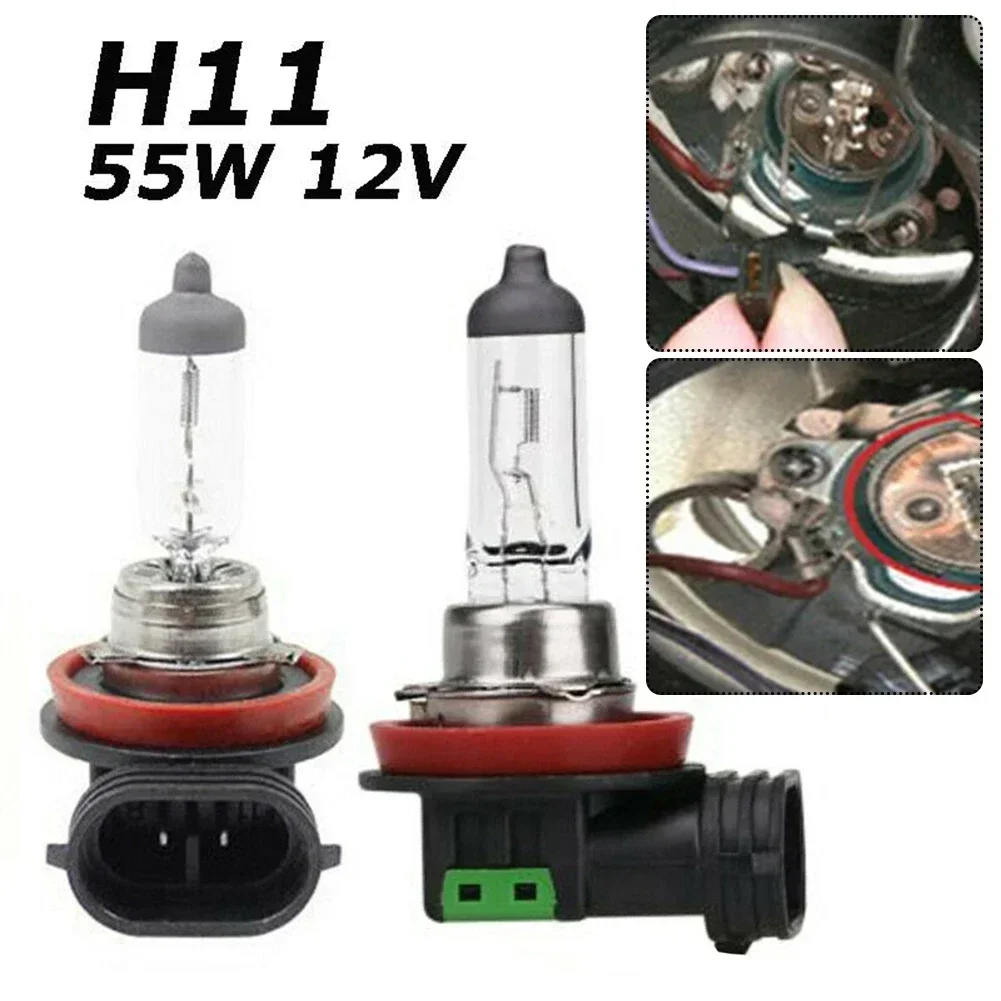 2x H11 Halogen Car Headlight Auto Low-Beam Driving Light Bulbs Fog Lamp ...