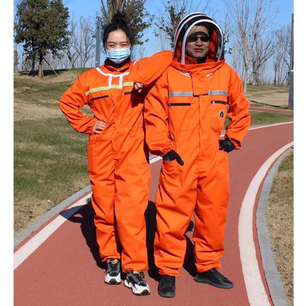 Beekeeping tools, whole body, one piece, new orange anti bee suit ...