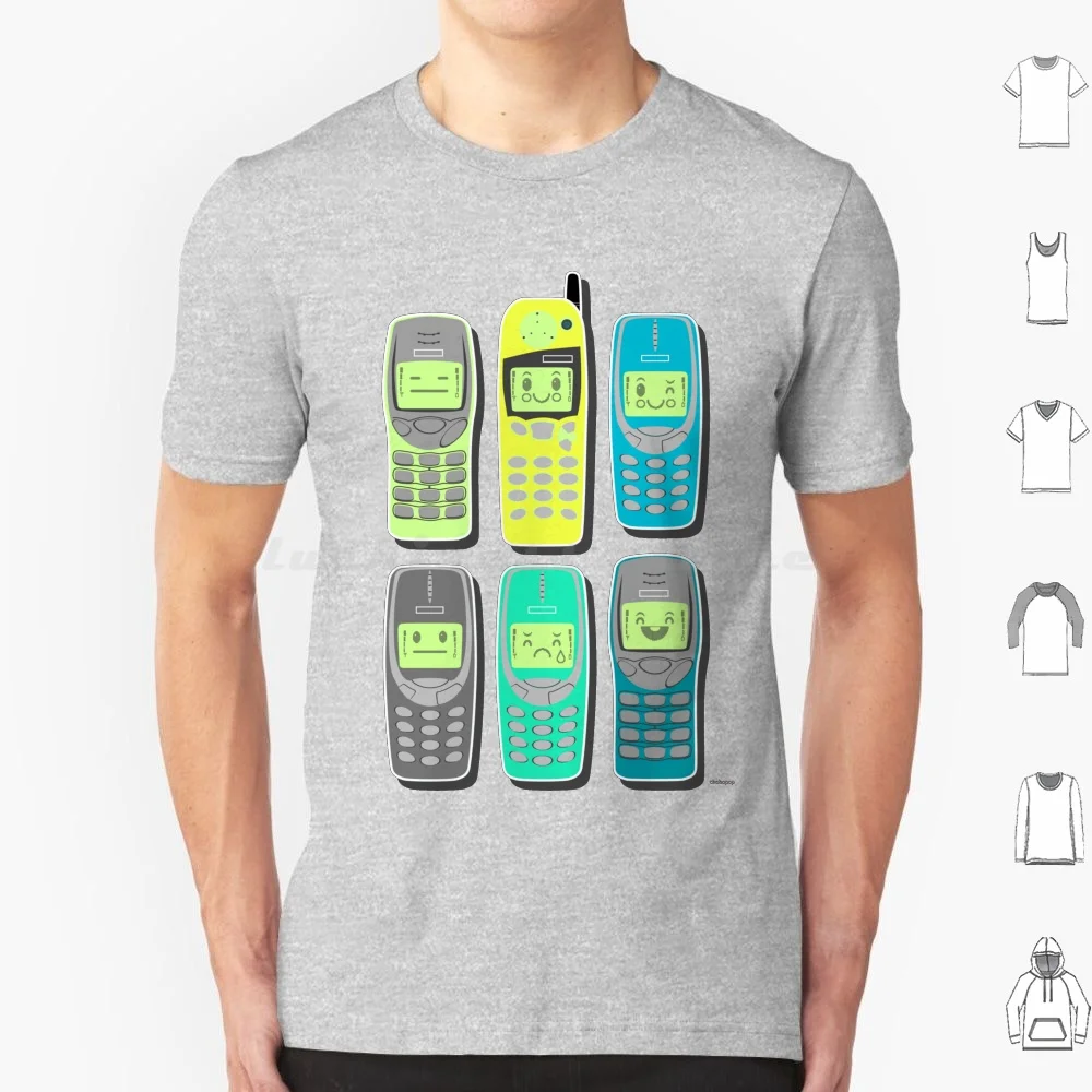 Vintage-Cellphone-Pattern-T-Shirt-Men-Women-Kids-6Xl-Vintage-Retro-Cute ...