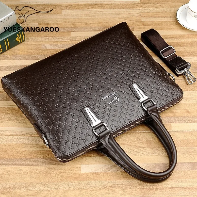 New-Double-Layers-Men-s-Leather-Business-Briefcase-Casual-Man-Shoulder ...