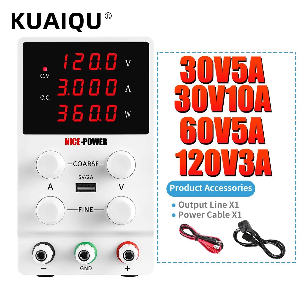30v 10a Laboratory Power Supply Digital Display Adjustable Switching Dc ...