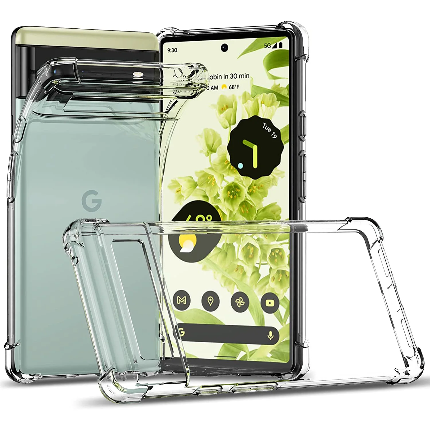 Clear-Soft-TPU-Transparent-Back-Cover-For-Google-Pixel-6-Pixel6-Pro ...