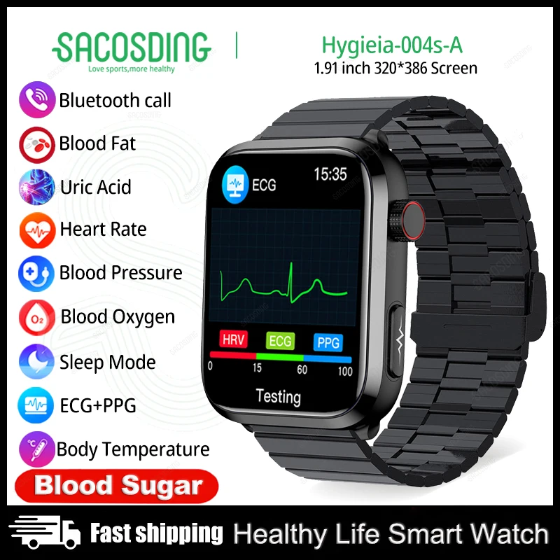 Noninvasive-Blood-Sugar-Smart-Watches-Health-Blood-Lipid-Uric-Acid ...