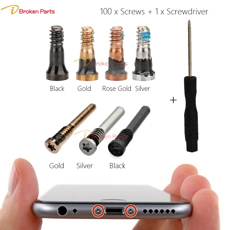 100PCS-Bottom-Screws-for-Apple-iPhone-13-12-11-Pro-X-XS-Max-XR ...
