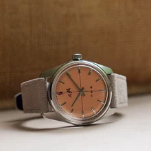 Merkur Salmon Dial Watch Vintage 70S CLASSIC CROSS LINE DIAL Original ...