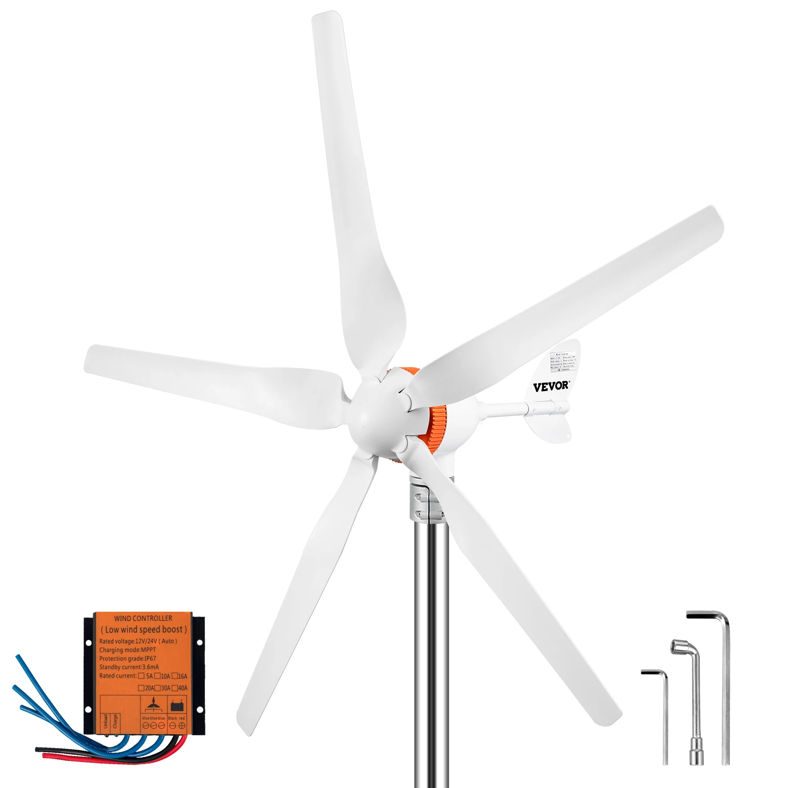 VEVOR-Wind-Turbine-Generator-300W-400W-500W-With-MPPT-Charge-Controller ...