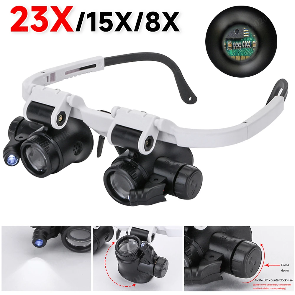 Telescopic-Jeweler-Magnifier-23X-15X-8X-Loupes-2-LED-Light-Lens ...