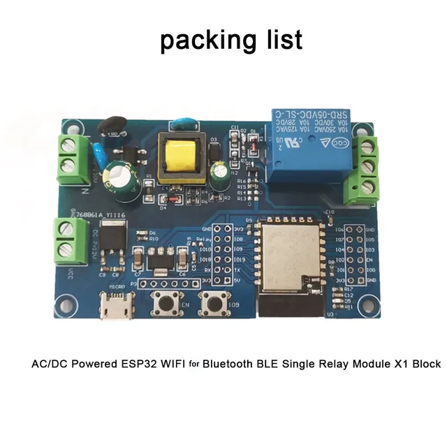 AC/DC Power Supply ESP32 WIFI For Bluetooth BLE 4 CH Relay Module ESP32-WROOM Development Board ...