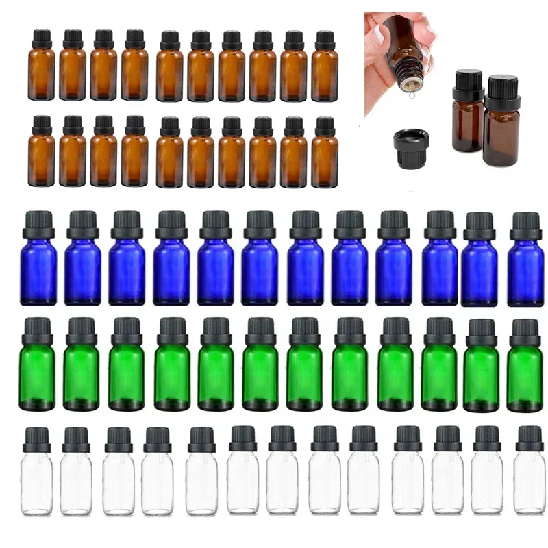 12Pcs-5-10-15-20-30ml-Empty-Amber-Glass-Essential-Oils-Drop-Bottles ...
