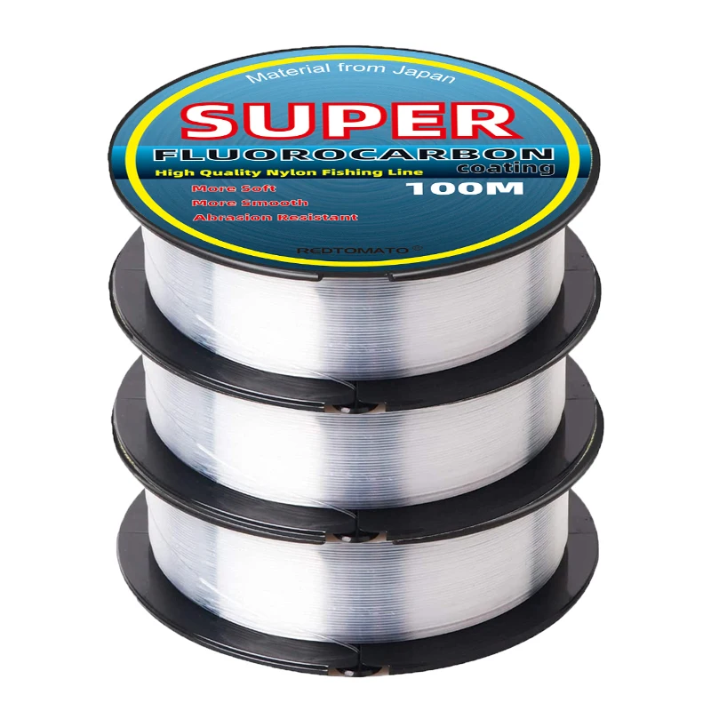 Fluorocarbon-Coated-Fishing-Line-100M-Super-Strong-Monofilament-Nylon ...