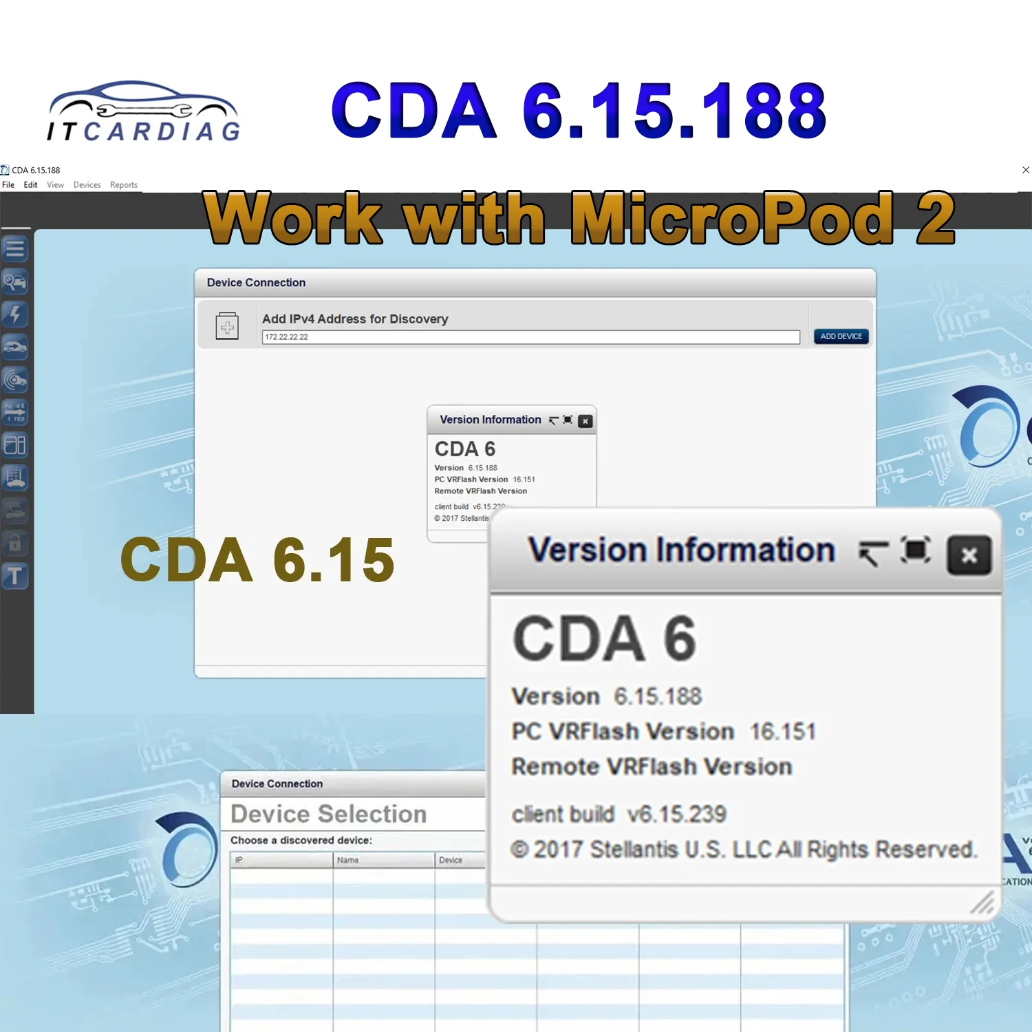 2023 CDA 6.15.188 CDA 6 15 Engineering Software Work with MicroPod 2 II ...