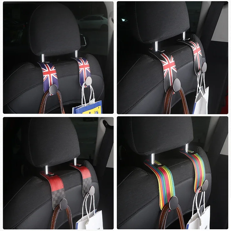 Leather-Car-Seat-Back-Headrest-Hook-Hanger-Holder-Storage-Decoration ...