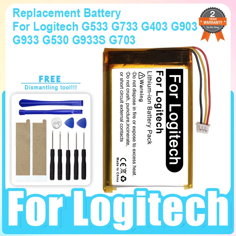 Replacement Mouse Battery For Logitech G533 G733 G403 G903 G933 G530 ...