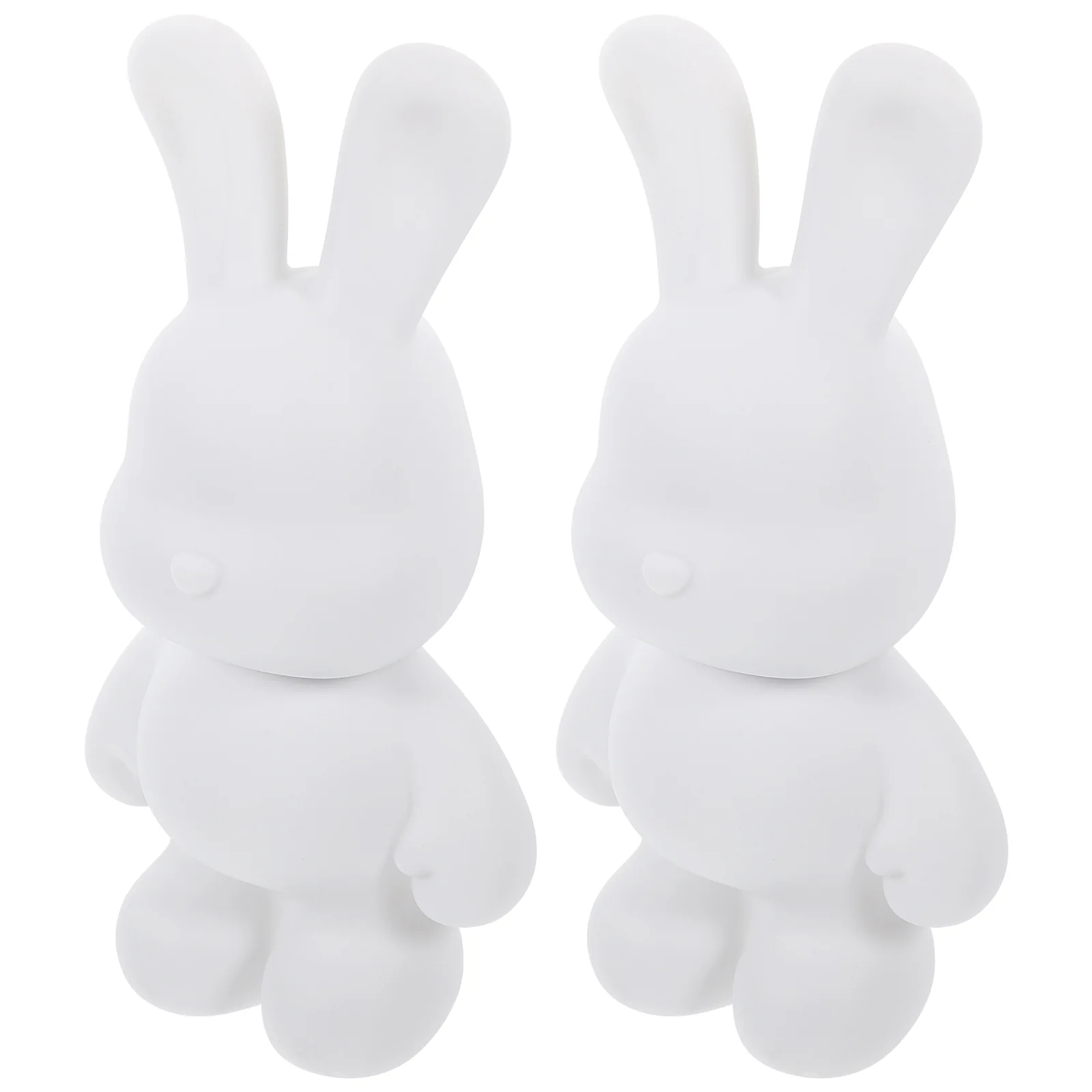 2-Pcs-White-Embryo-Rabbit-Piggy-Bank-Drawing-Coin-Graffiti-Toy-Bunny ...