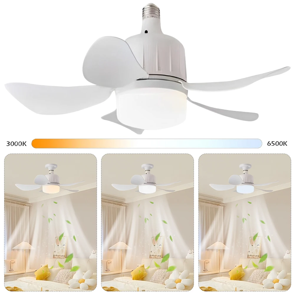 Modern-LED-Ceiling-Fan-3-Colors-Dimmable-Ceiling-Fan-Lamp-E27-Base ...