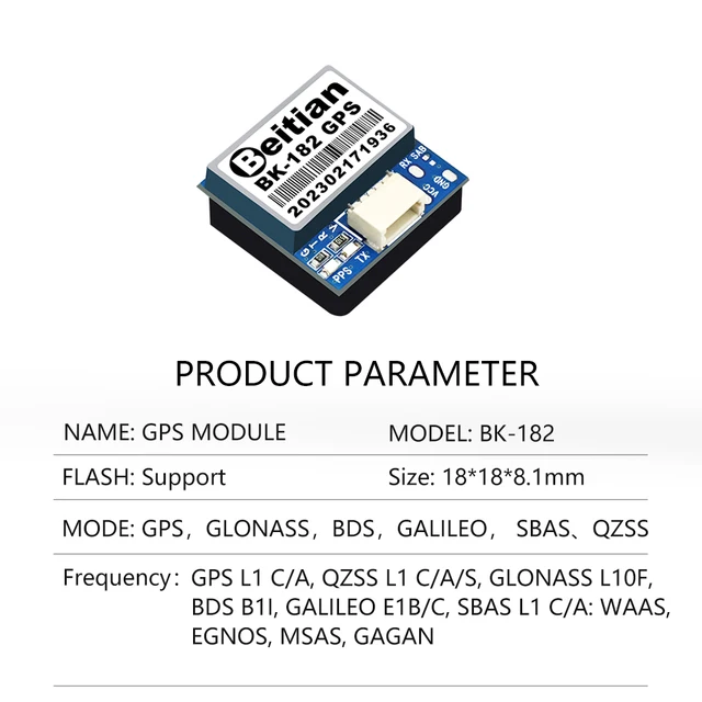 Beitian UBX-M9140 Wearable Flight Controller FPV RC drone UAV PX4 PIX32 GNSS GPS antenna ...