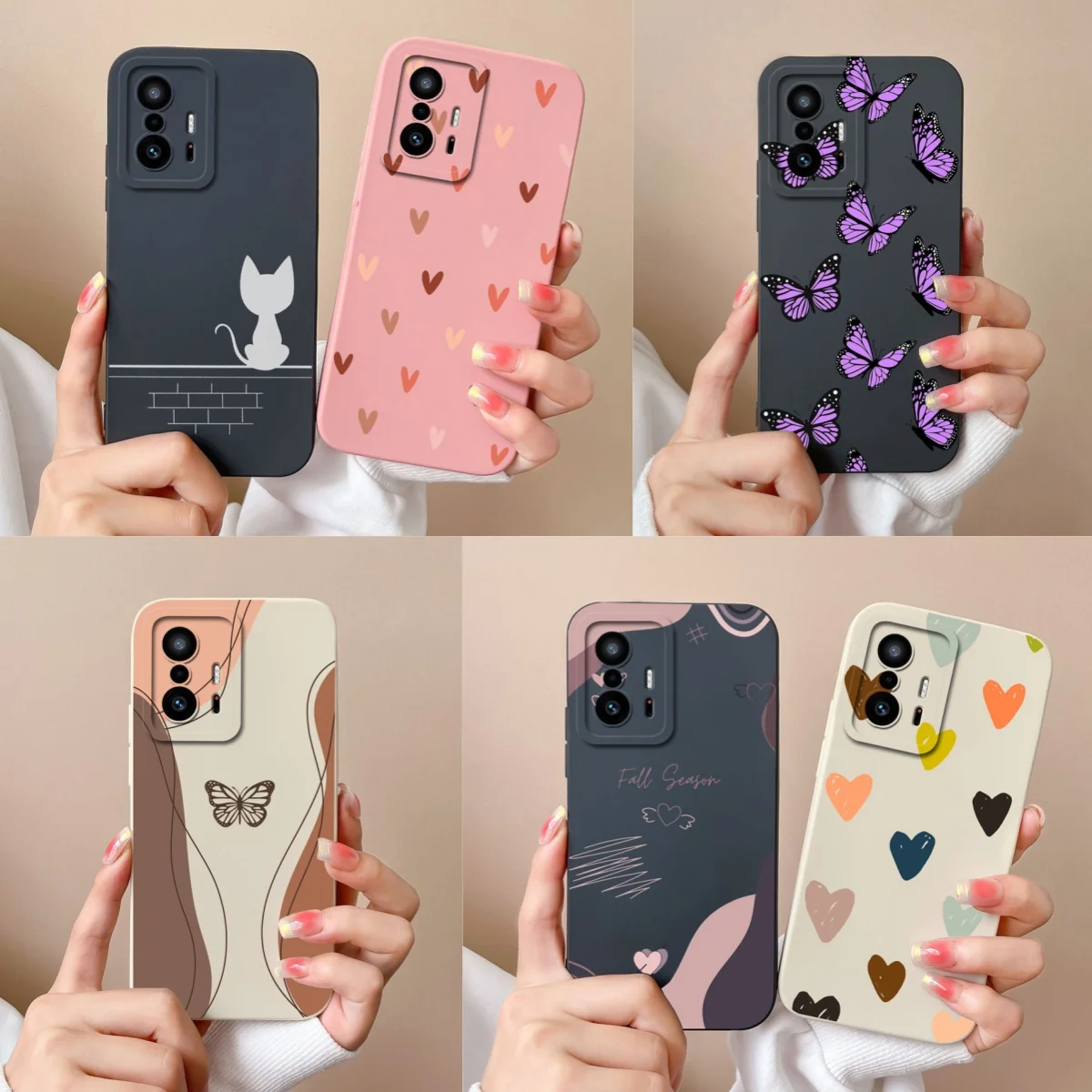 Love Heart Case For Xiaomi 11T Pro Back Cover Soft Liquid Silicone Full ...