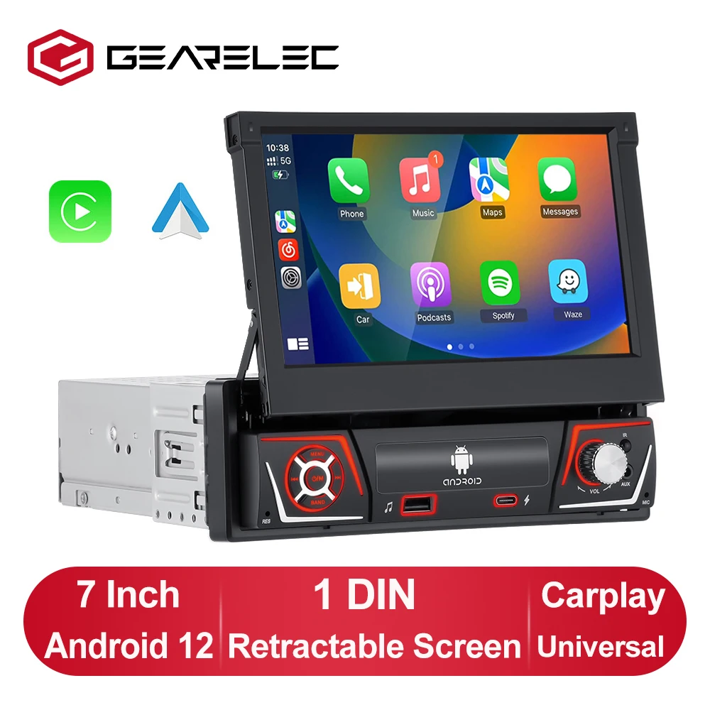 Universal-7-IPS-Retractable-Screen-1-din-Car-Radio-Android-Carplay-Auto-gps-Navigation-1Din ...