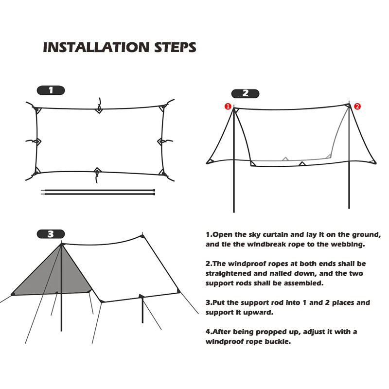 Tarp Shelter Diagram