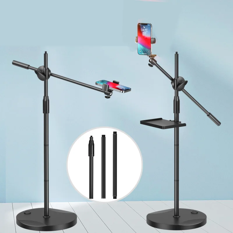 Mobile Photography Stand Cell Phone Holder with Tray Foldable Floor ...
