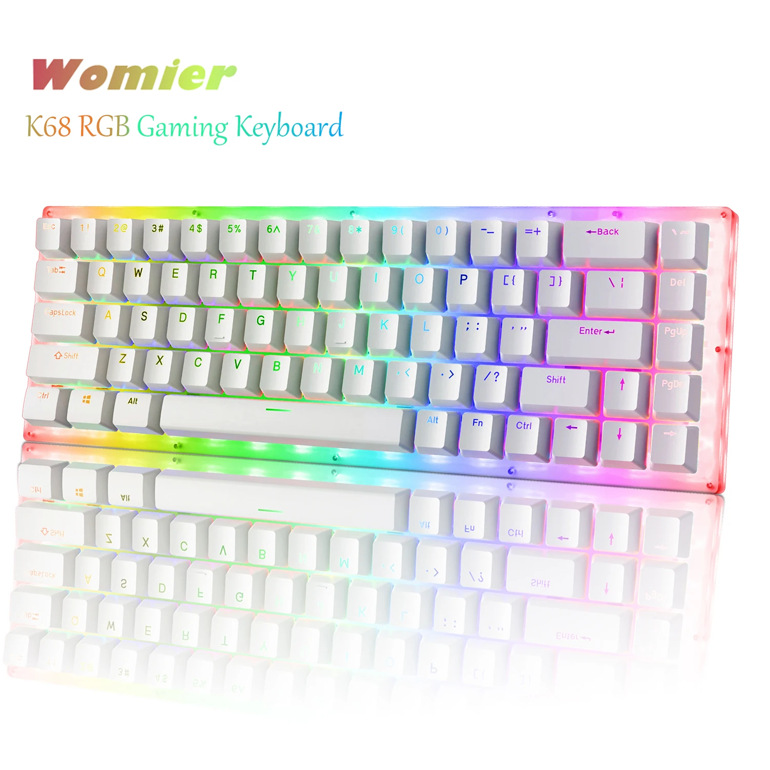 Womier K68 Hotswap Mechanical Keyboard 65% Layout Rgb Backlit Compact ...