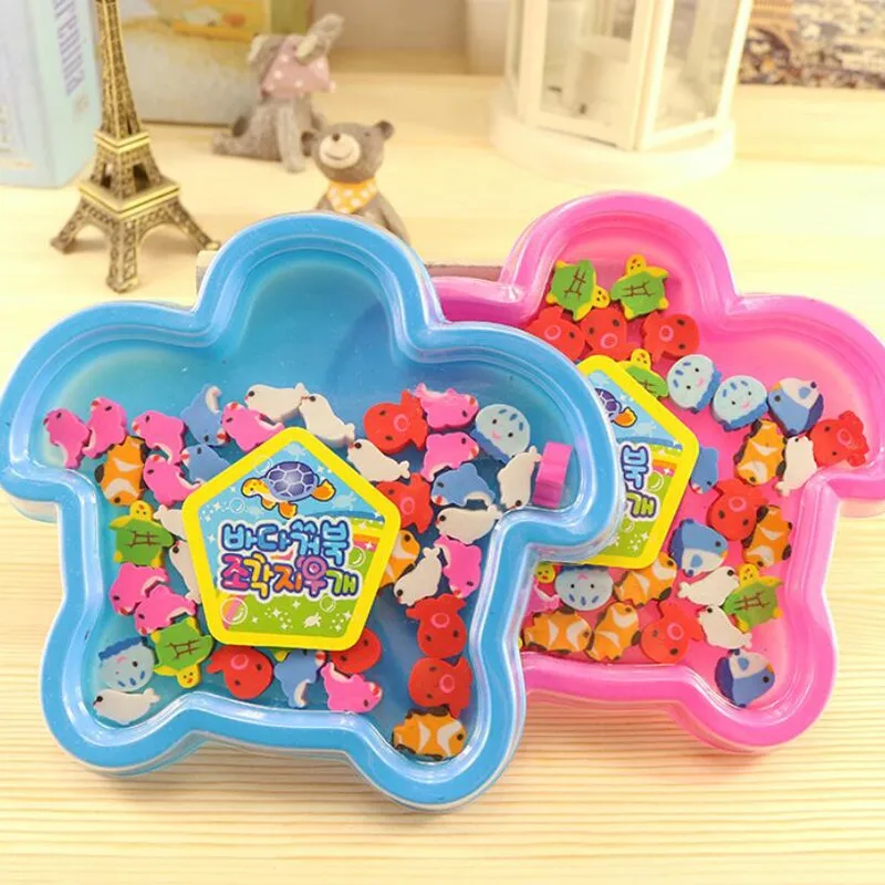 1set-New-Marine-Animal-Eraser-with-gift-box-Mini-Fish-Eraser-Office ...