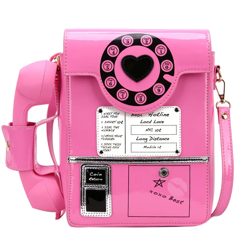 New Telephone Shaped Purses and Handbags for Women Retro Phone Top ...