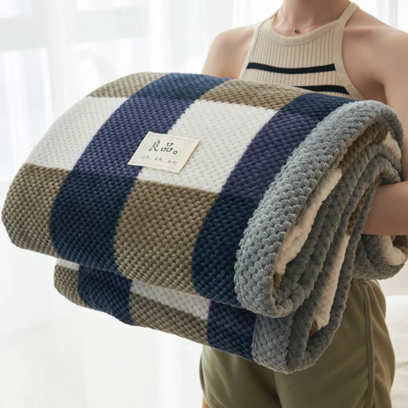 Manta-supersuave-de-lana-de-Coral-manta-de-avi-n-a-cuadros-manta-c-lida ...