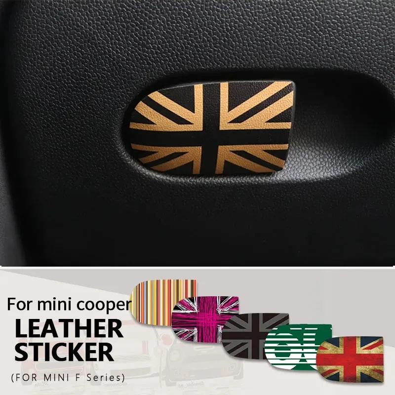 1PC Car Glove Box Handle Decorative Storage Box leather Sticker For ...