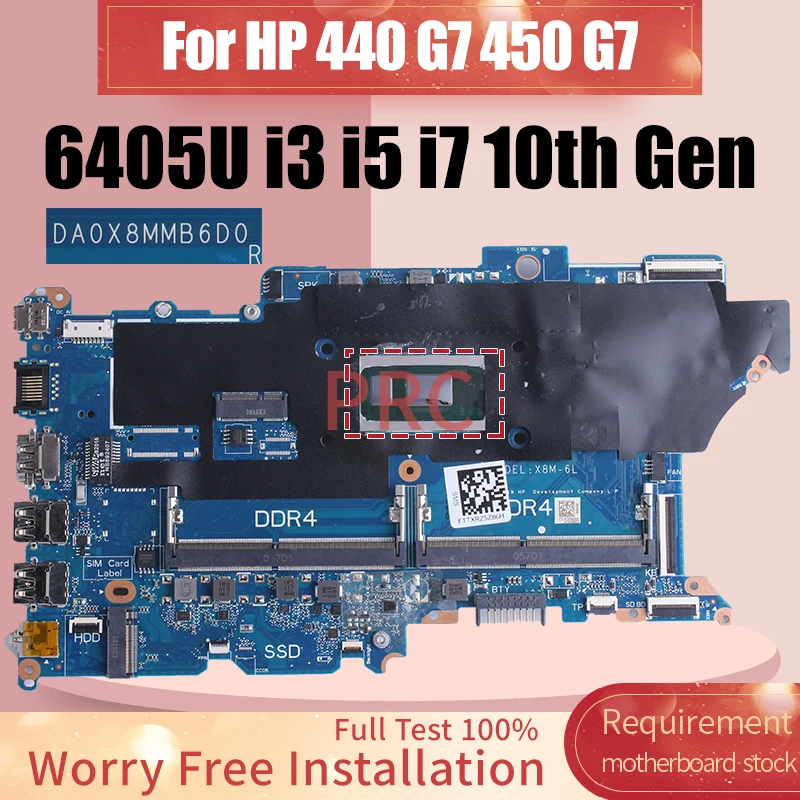 DA0X8MMB6D0 For HP 440 G7 450 G7 Laptop Motherboard 6405U i3 i5 i7 10th ...