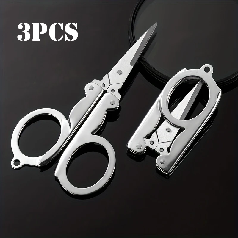 1-3pcs-Stainless-Steel-Folding-Small-Scissors-Travel-Scissor-Sewing ...