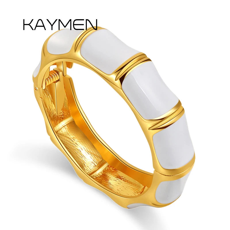 KAYMEN Gold Plating Statement Colorful Bracelet Bangle for Women Girls ...