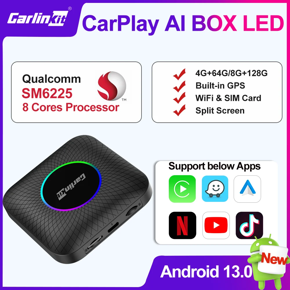 CarlinKit-CarPlay-AI-Box-LED-Android-13-caja-de-Streaming-integrada ...