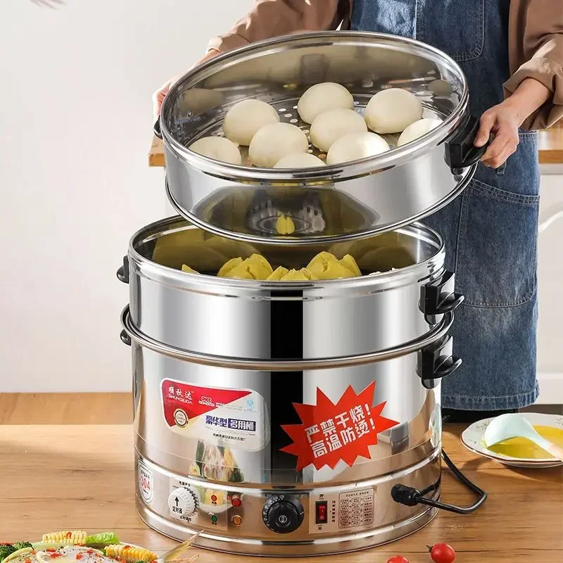 [New]Commercial Electric Steamer With Large Capacity Stainless Steel ...