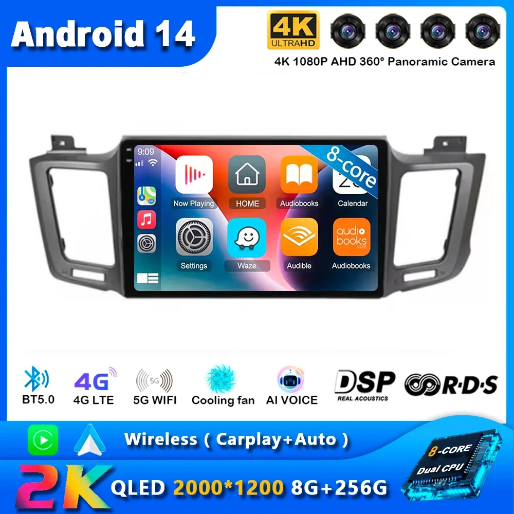 Android-14-Carplay-Car-Radio-For-Toyota-RAV4-4-XA40-5-XA50-2012-2018 ...