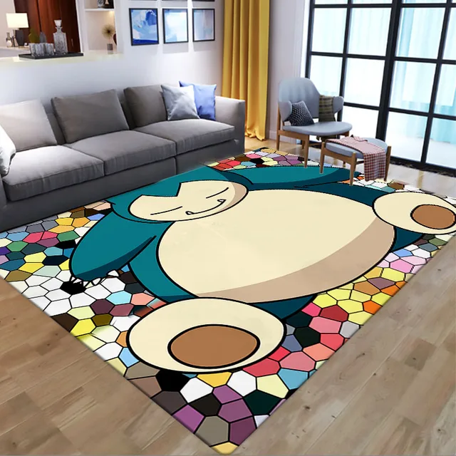Pokemon Anti-slip Flannel Bath Mat Anime Figure Squirtle Psyduck ...