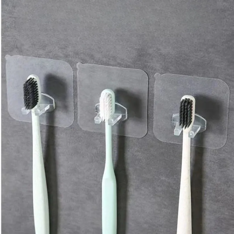 2-4-5-Pcs-Bathroom-Hook-Electric-Toothbrush-Shelf-Seamless-Perforation ...
