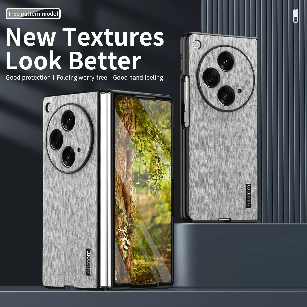 For-Oppo-Find-N-N2-N3-Flip-Phone-Case-Leather-Luxury-Tree-Pattern ...