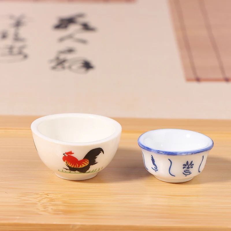 Miniature-Kitchen-hand-painted-ceramic-rooster-blue-and-White-Bowl ...