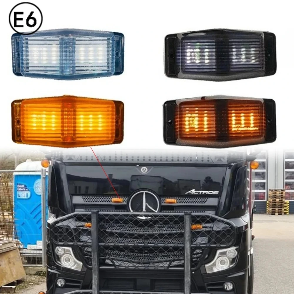 1PC/2PCS 24V LED Marker Light Front Grill Double Burner / Pole ...