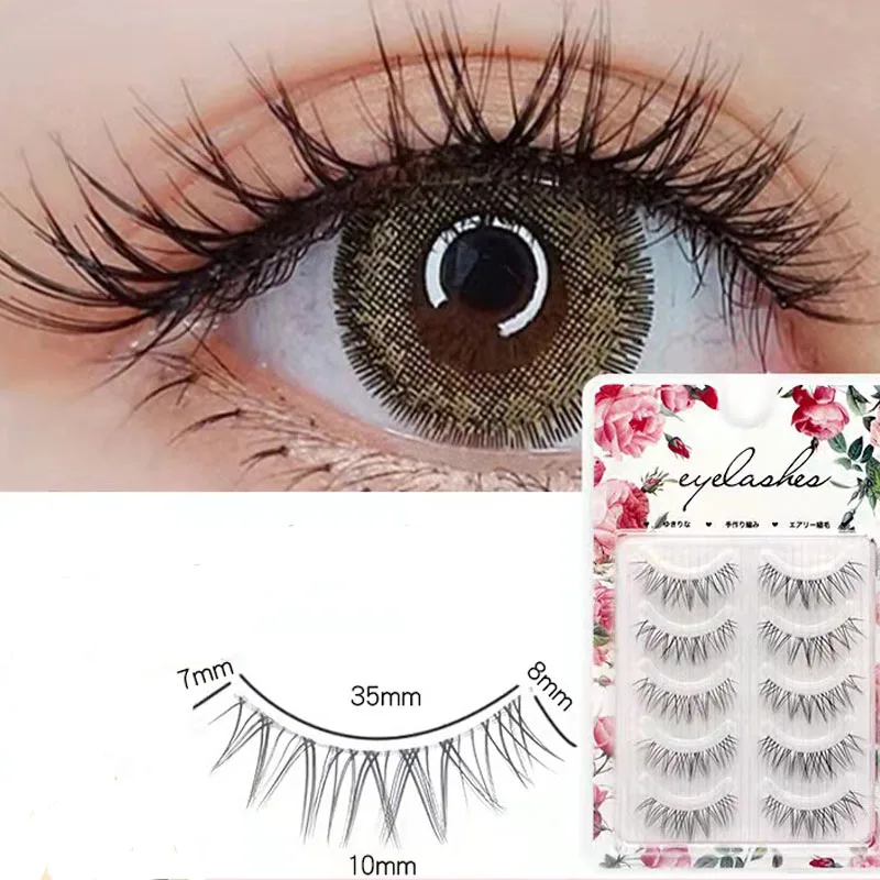 NEW-Japanese-Transparent-Terrier-Natural-False-Eyelashes-Soft-Stem ...