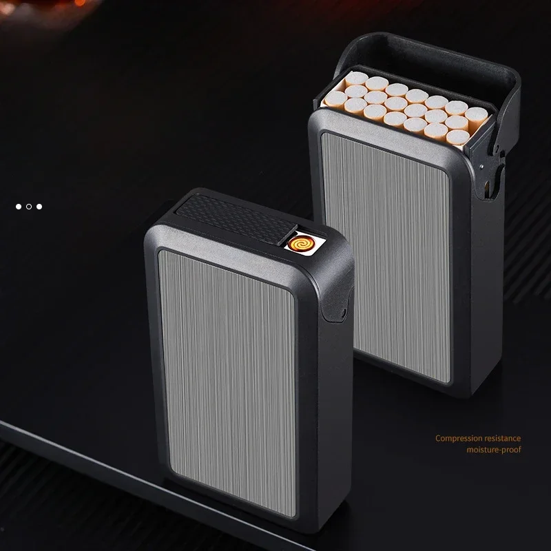 New-Sliding-Cover-Cigarette-Case-Lighter-Portable-20-pack-Moisture-proof-and-Pressure-proof ...