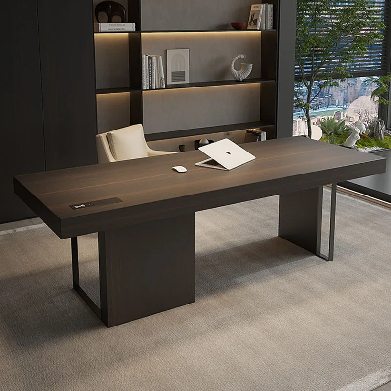 Solid-Wood-Italian-Office-Desk-Luxury-Supplies-Study-Standing-Computer ...