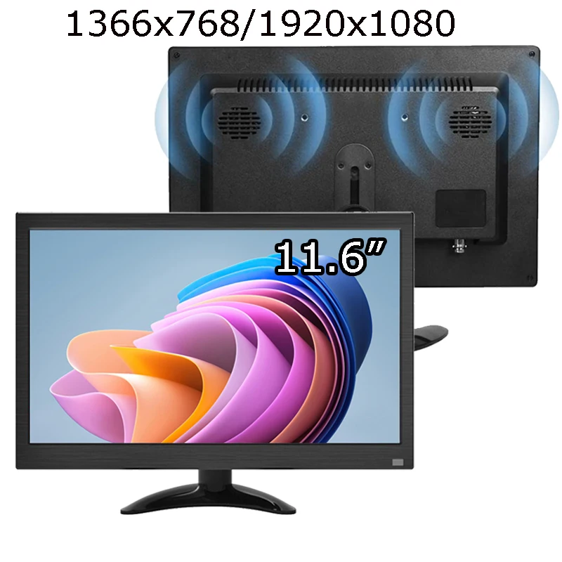 Newest-11-6-Inch-HD-Widescreen-VGA-AV-BNC-HDMI-USB-LCD-Monitor-Home ...