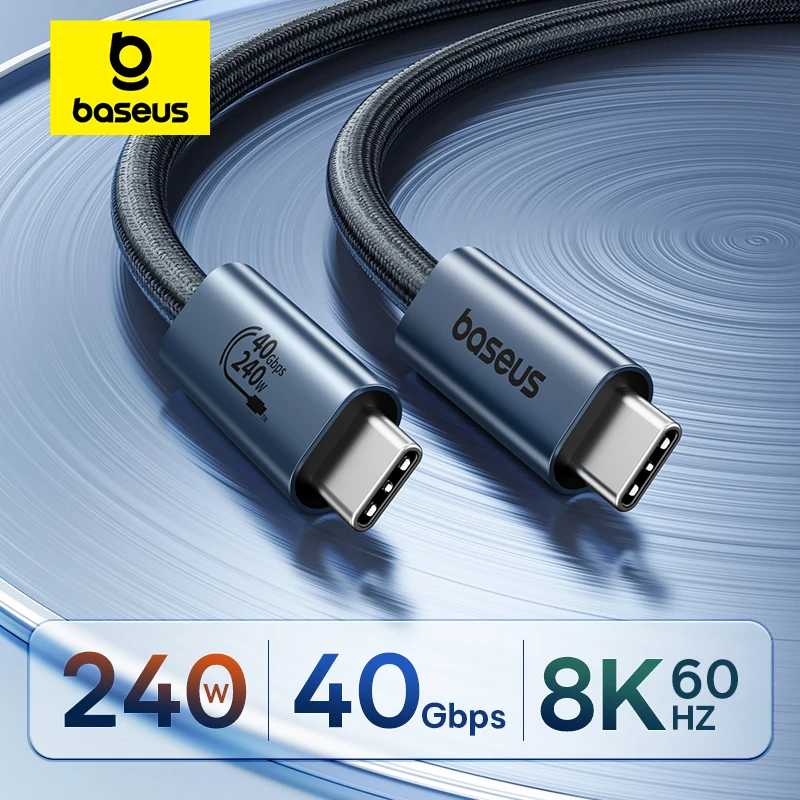 Baseus-240W-USB-4-0-40Gbps-USB-C-Cable-For-iPhone-15-Promax-8K-60HZ ...